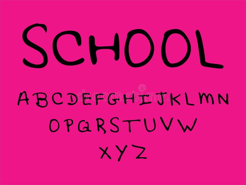 Font for School Use for Children and Their Books Cursive Font for ...