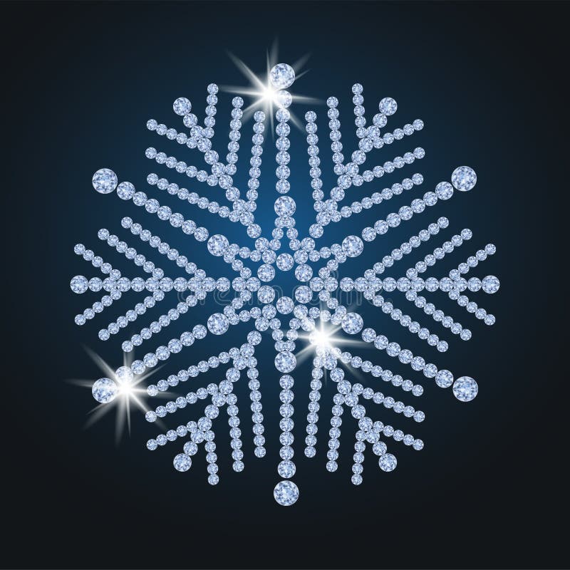 Precious Diamond Snowflake Winter Card,vector Stock Vector ...