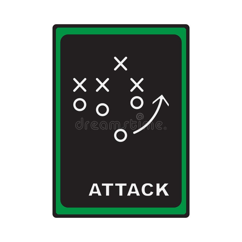 Cartoon tactic board stock vector. Illustration of sport - 258690064