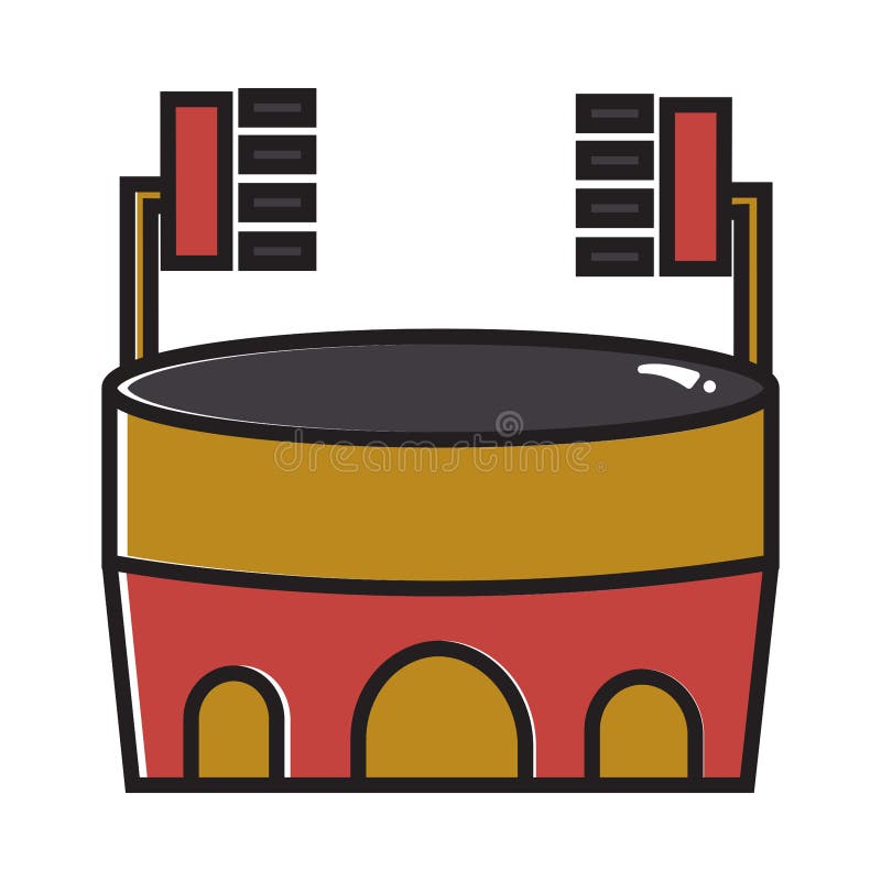 Cartoon stadium stock vector. Illustration of vector - 258695012