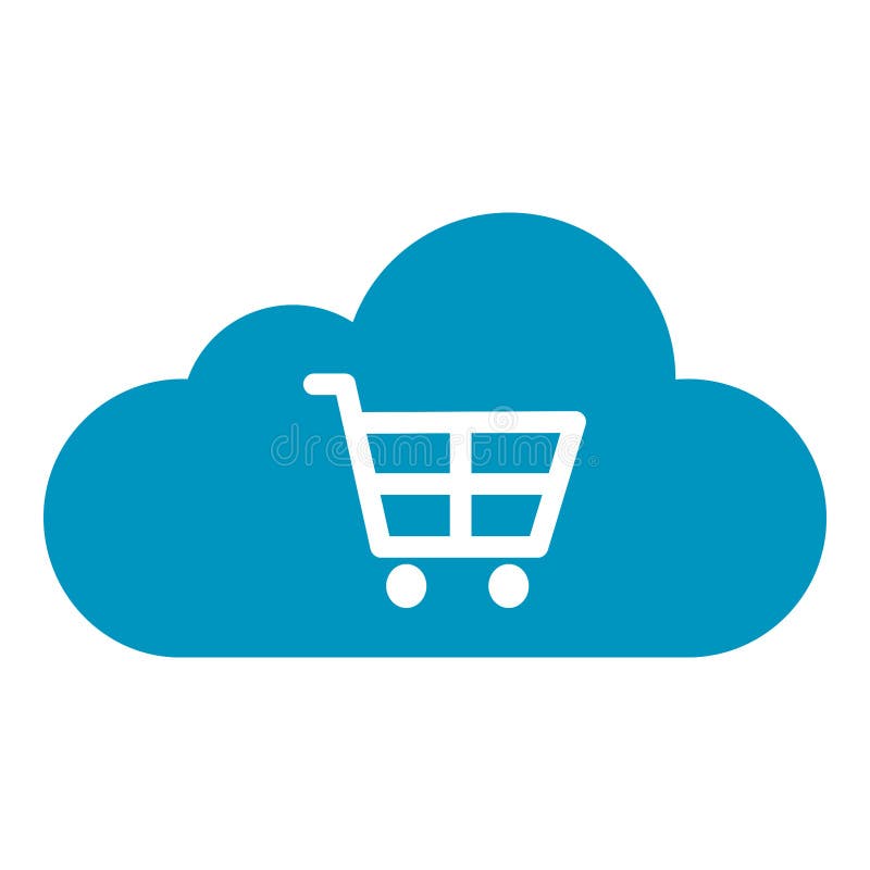 Cloud shopping stock vector. Illustration of cloud, design - 258721208