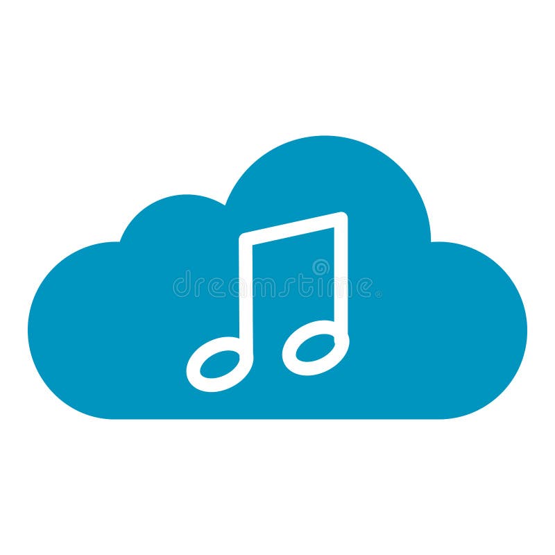 Cloud music stock vector. Illustration of cloud, music - 258721236