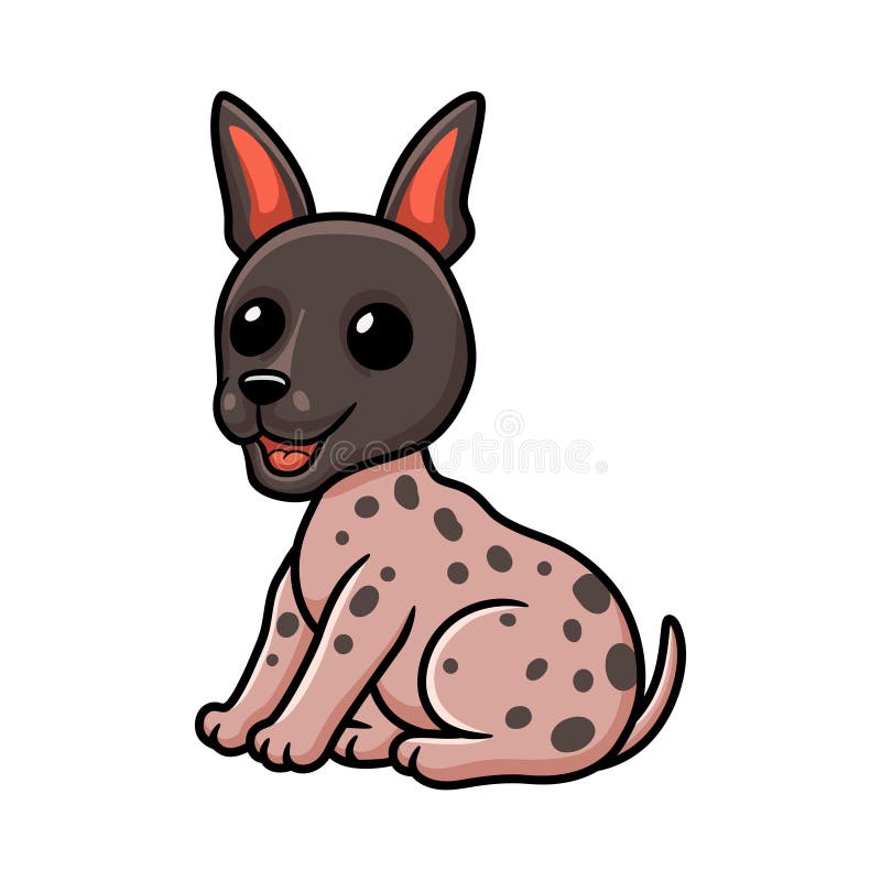 Cute American Hairless Terrier Cartoon Stock Vector - Illustration of ...