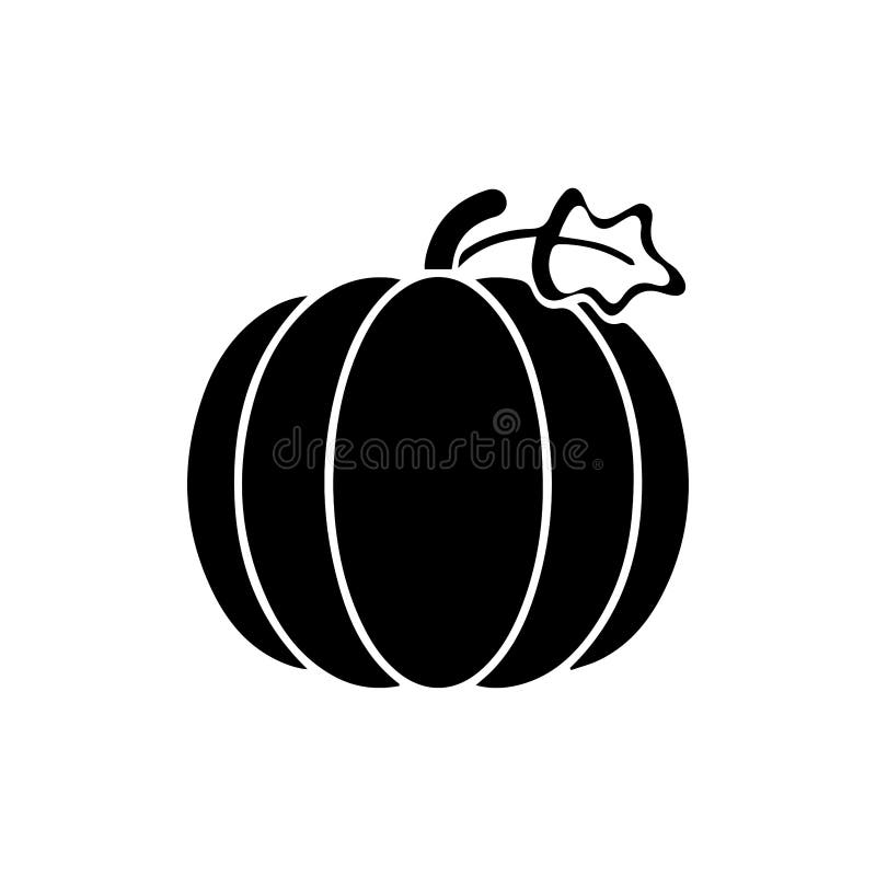 Pumpkins Flat Vector Icon Isolated on White. Hand Drawn Simple Doodle ...
