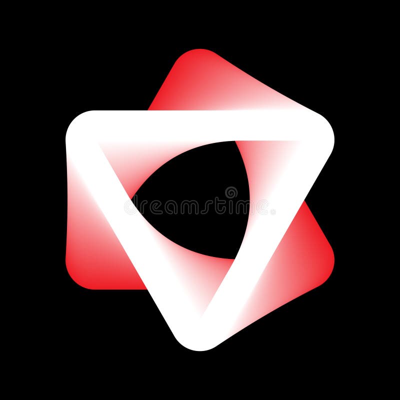 Red and White Blend Light Triangle Vector Stock Vector - Illustration ...
