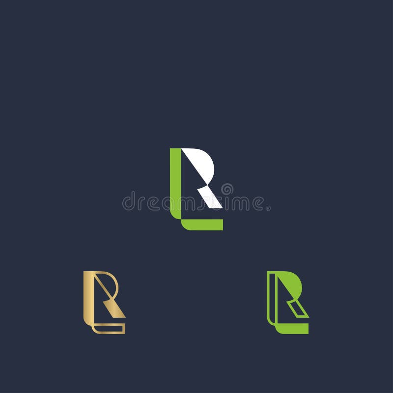 Alphabet Initials Logo LR, RL, L and R Stock Vector - Illustration of ...