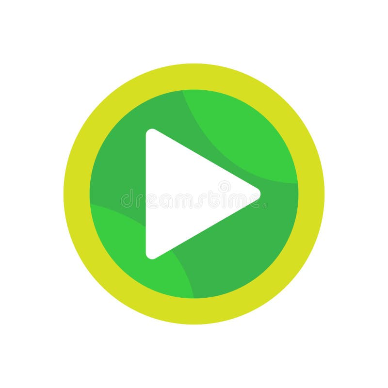 Cartoon button play stock vector. Illustration of icon - 258930657