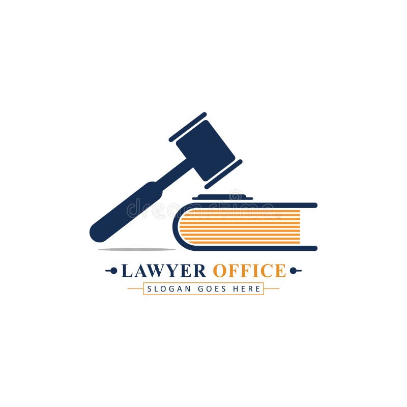 Law Firm Logo, Lawyer Logo. Vector Illustration Template. with Hammer ...