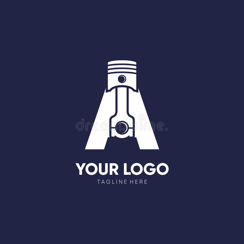 Letter a Piston Logo Design Vector Icon Graphic Emblem Illustration ...
