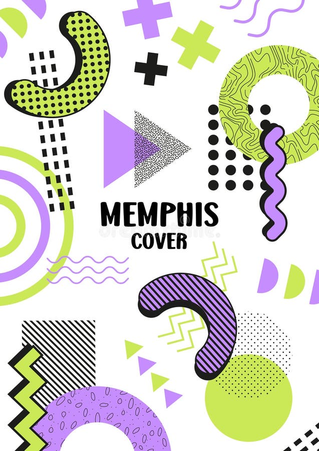 Memphis Elements. Memphis Cover. Poster. Set of Elements for Design ...