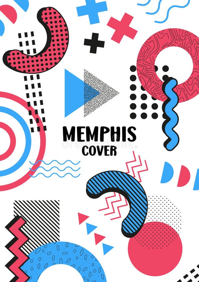 Memphis Elements. Memphis Cover. Poster. Set of Elements for Design ...