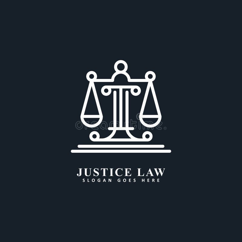 Law Firm Logo Line Art Design, Law Office, Lawyer, Logo Design ...
