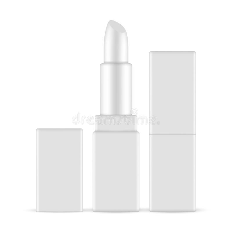 Rectangular Lipstick Mock Up, Isolated on White Background Stock Vector ...