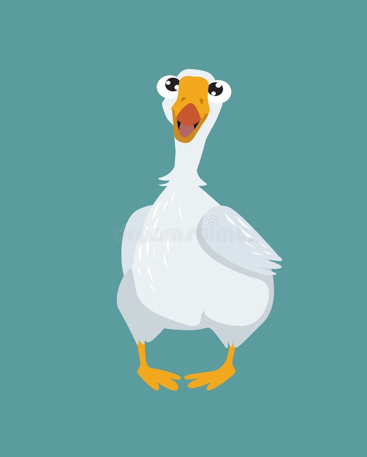 Print. Cute Cartoon Goose. Vector Goose. Farm Bird. Stock Vector ...