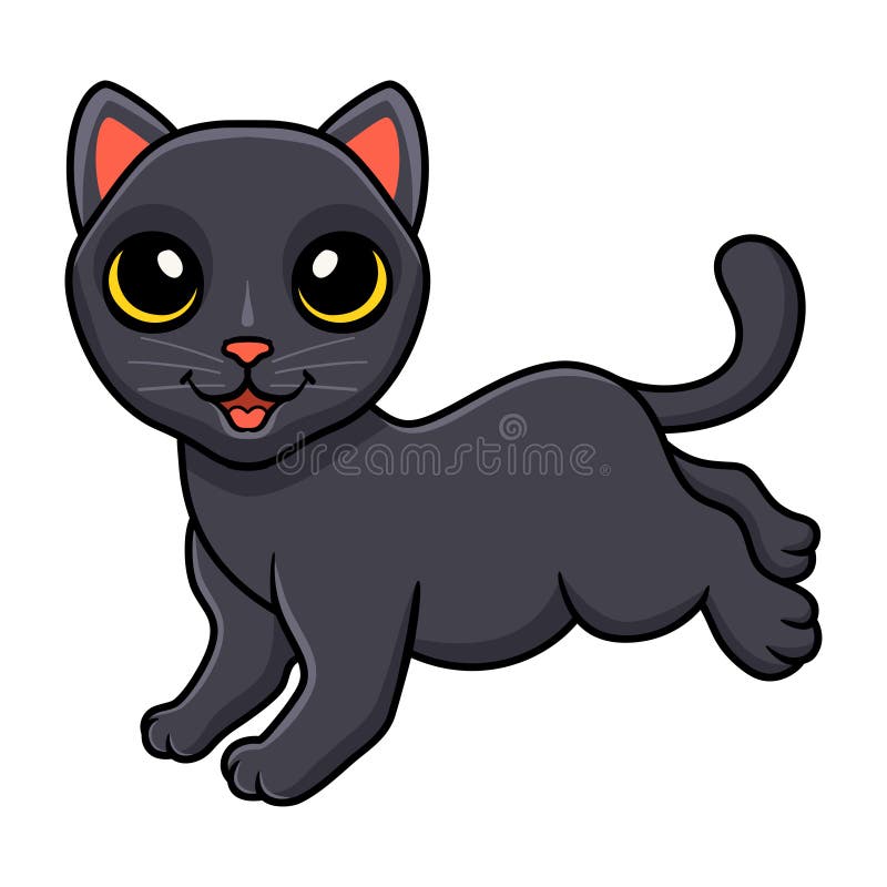 Cute Bombay Cat Cartoon Posing Stock Illustration - Illustration of ...