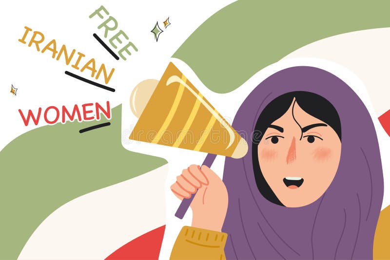 Free Iranian Woman Poster Iran Protests Women Life Freedom Movement