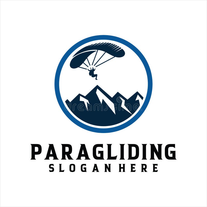 High Adventure Paragliding Logo Design Inspiration. Stock Vector ...