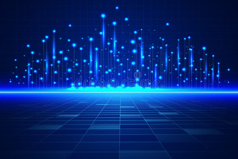 Metaverse Blue Technology Background Template Stock Vector ...