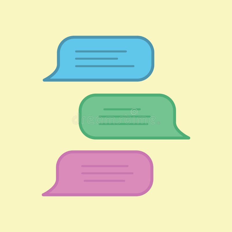 Short Message Icon, Dialog. Social Network Chat Vector Stock Vector ...
