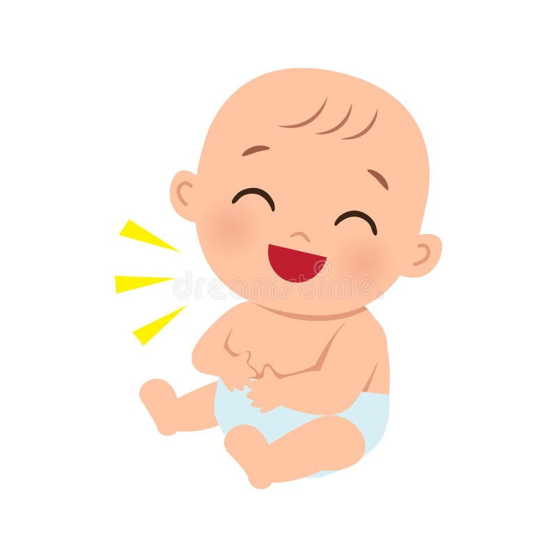 Cute Baby Laughing Illustration Stock Vector - Illustration of infant ...