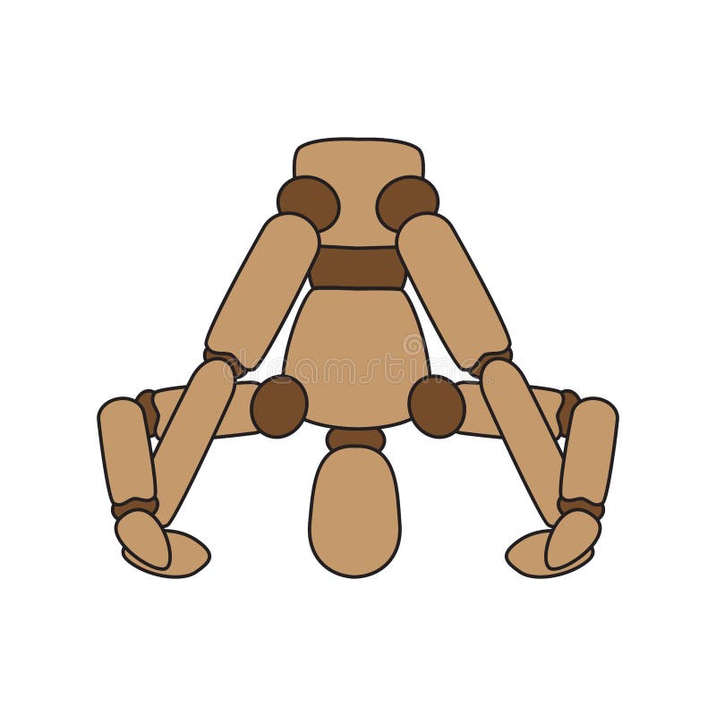 Cartoon toys yoga position stock vector. Illustration of vector - 259517174