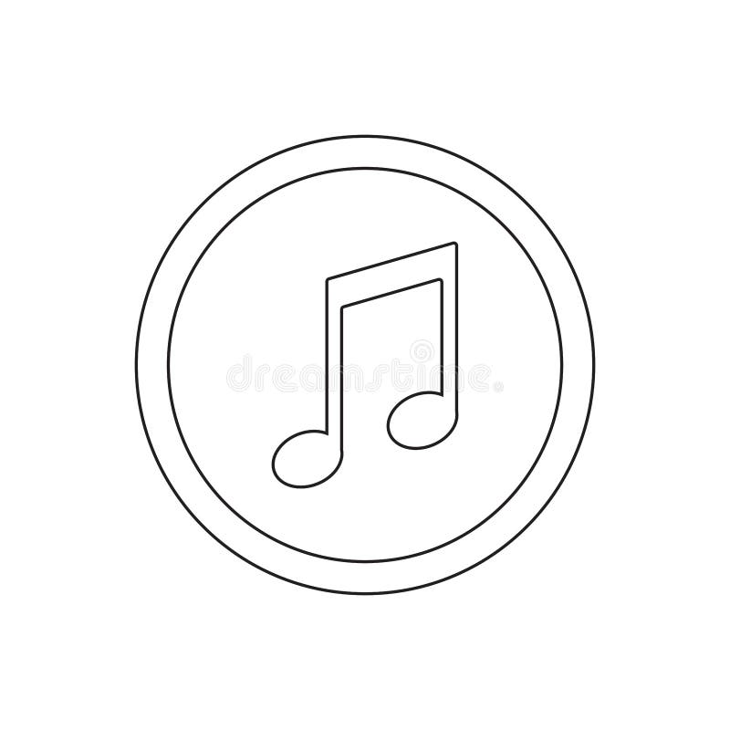 Thin line music note stock vector. Illustration of thin - 259600249