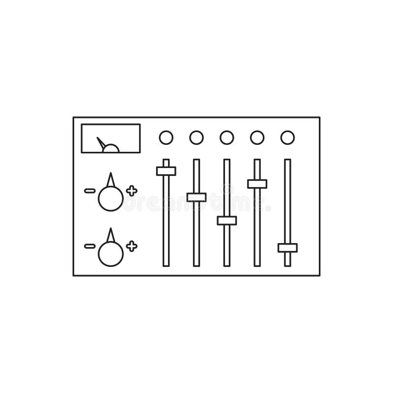 Thin line music equalizer stock vector. Illustration of equalizer ...