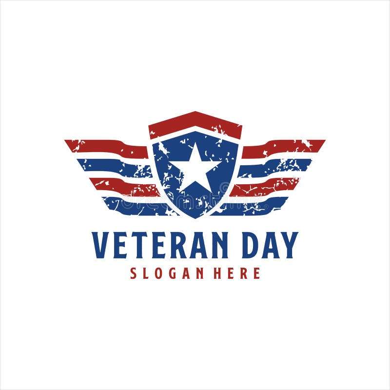 Happy veterans day logo stock illustration. Illustration of patriotic ...