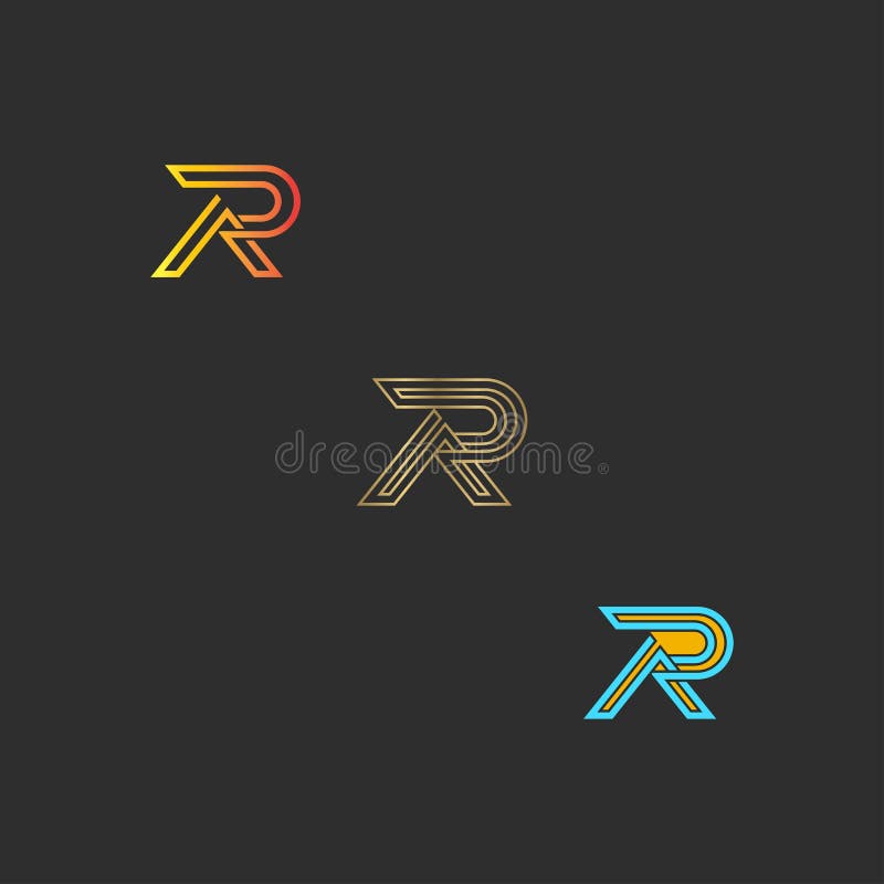 Alphabet Letters Initials Logo RR, R , R and P Stock Illustration ...