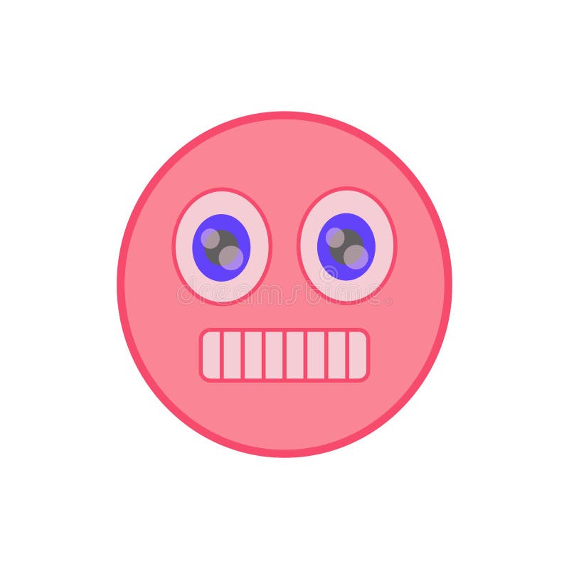 Pink face afraid stock vector. Illustration of face - 259734881