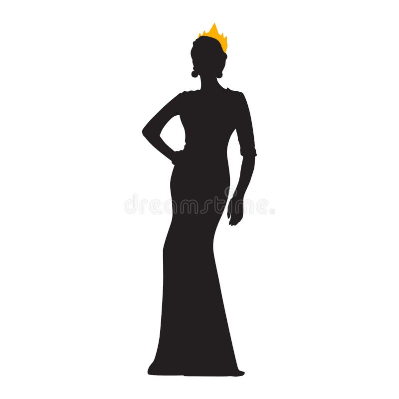 Queen silhouette stock vector. Illustration of flat - 259743687