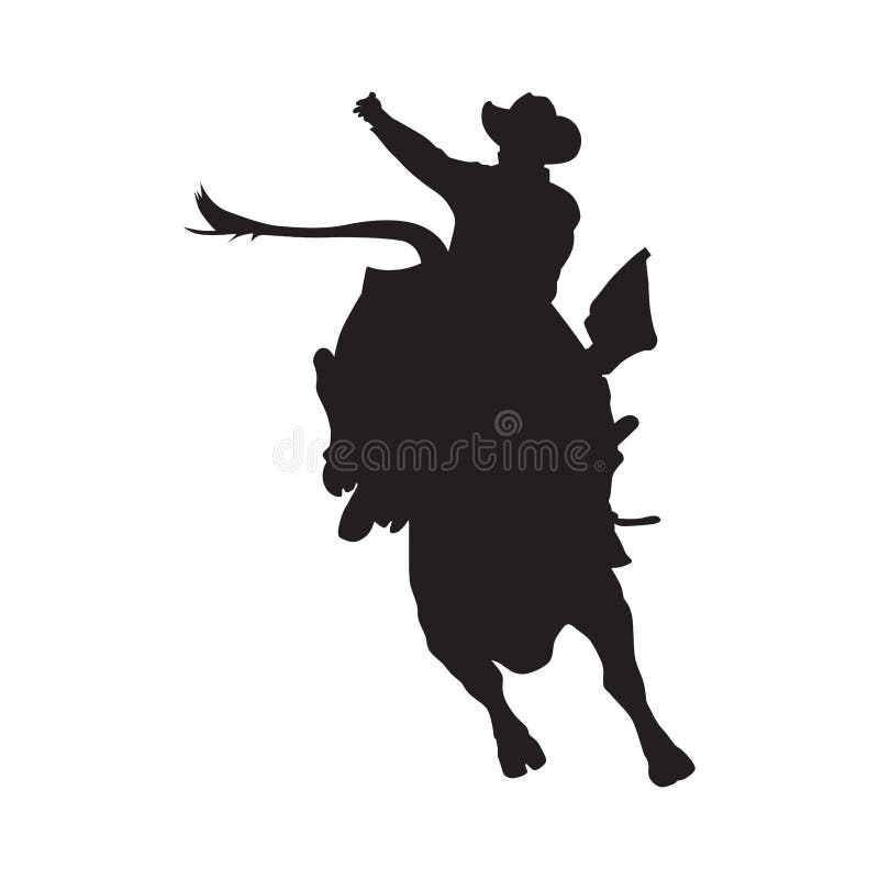 Rodeo silhouette stock vector. Illustration of logo - 259753416