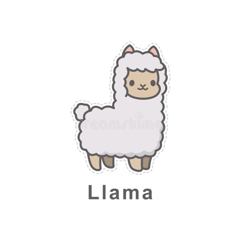Cartoon Baby Llama Cute Alpaca, Cartoon Style Illustration Vector Stock ...