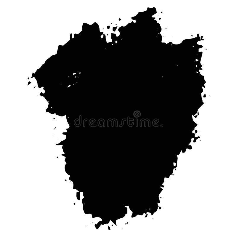 Vector Abstract Black Ink Grunge Splash Element. Stock Illustration ...
