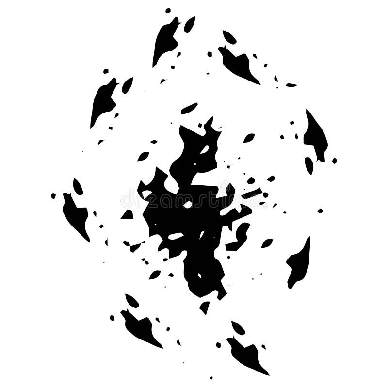 Vector Abstract Black Ink Grunge Splash Element Texture. Stock ...