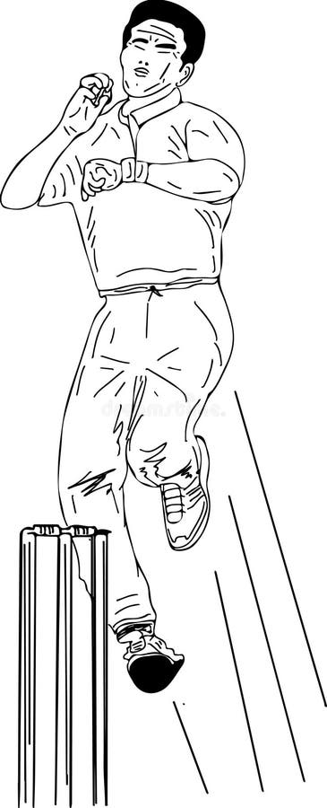 Fast Bowler Stock Illustrations – 119 Fast Bowler Stock Illustrations ...