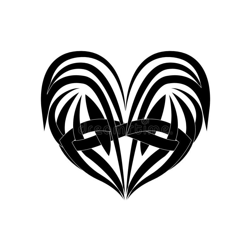 Tribal heart stock illustration. Illustration of vector - 259953548