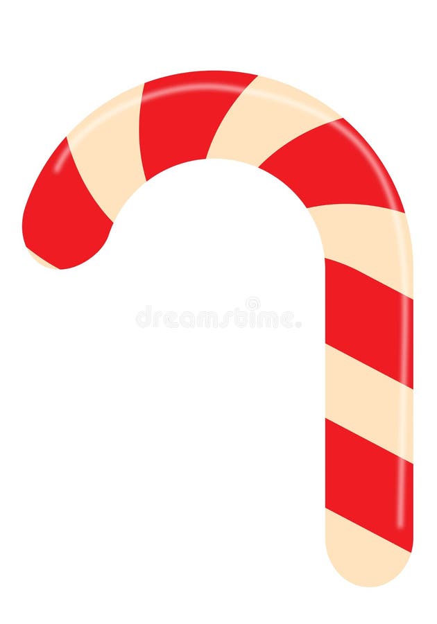 Candy Cane for Holidays Isolated Vector Stock Vector - Illustration of ...