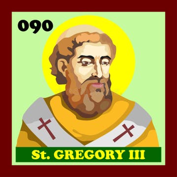 90th Catholic Church Pope Saint Gregory III Stock Vector - Illustration ...