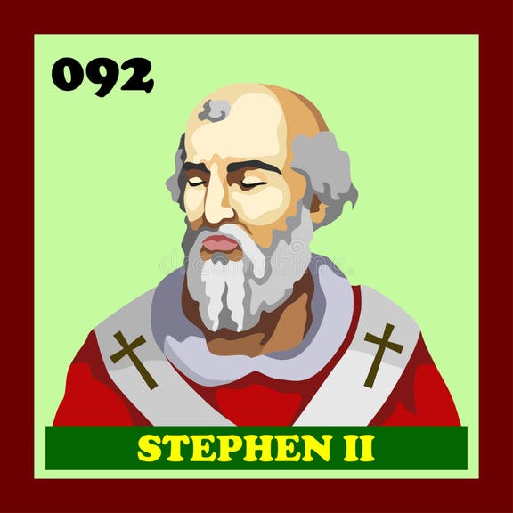 92nd Catholic Church Pope Stephen II Stock Vector - Illustration of portrait, 92nd: 259996092