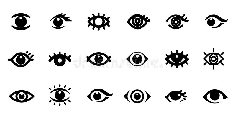 Eye Icons. Eye Logo Vision Abstract Logo Design. Optics Clinic Research ...