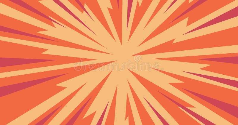 Lightning Comic Element Ray Background Towards the Middle Red Orange ...