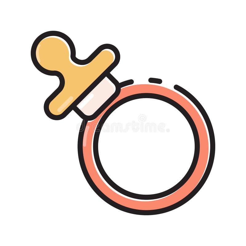 Cartoon baby dummy stock vector. Illustration of vector - 260063020