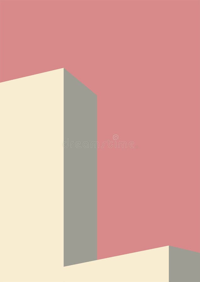 Geometric Architecture Background with Minimal Design on Tone Color ...