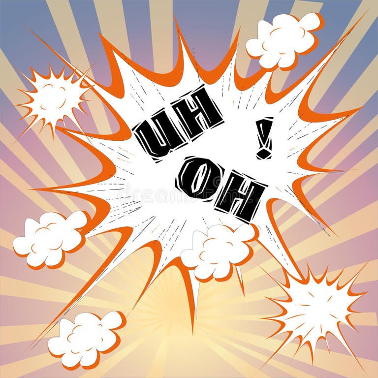 Comic Speech Bubble and Cloud Burst Communication Sign Vector Template ...