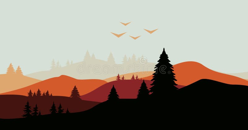 Nature Background Mountains Forest Natural Soil Gradation Stock ...