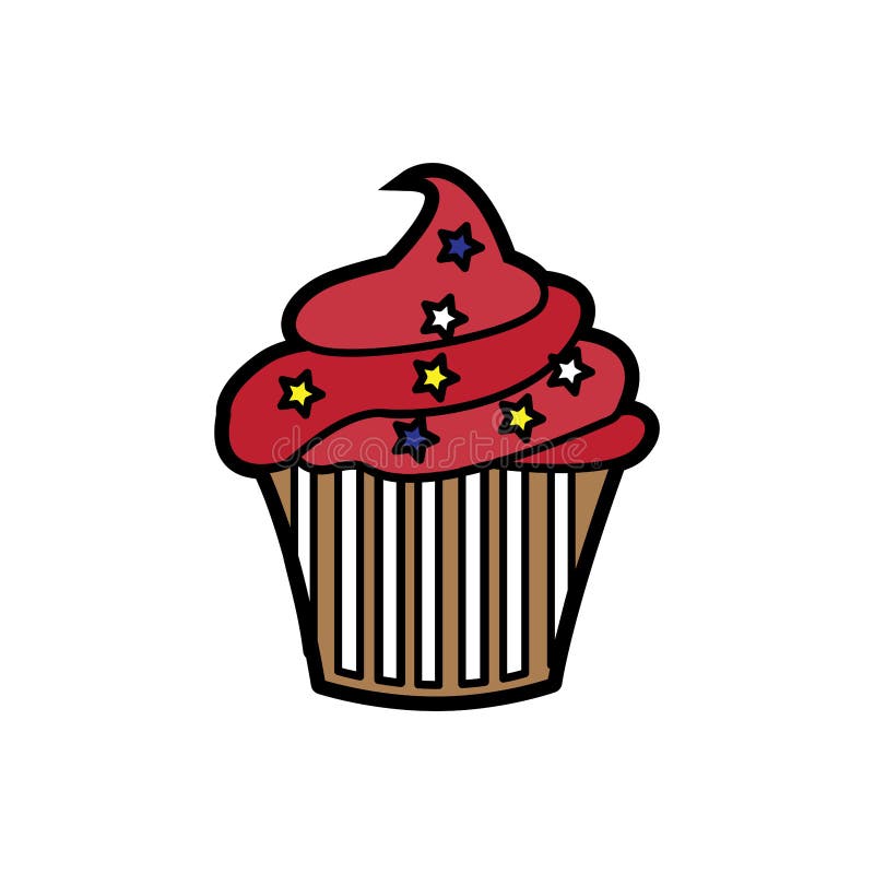 Cartoon cupcakes stock vector. Illustration of cupcakes - 260126044