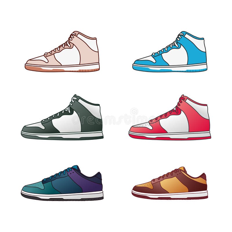 Side View Sneakers Stock Illustrations – 572 Side View Sneakers Stock ...