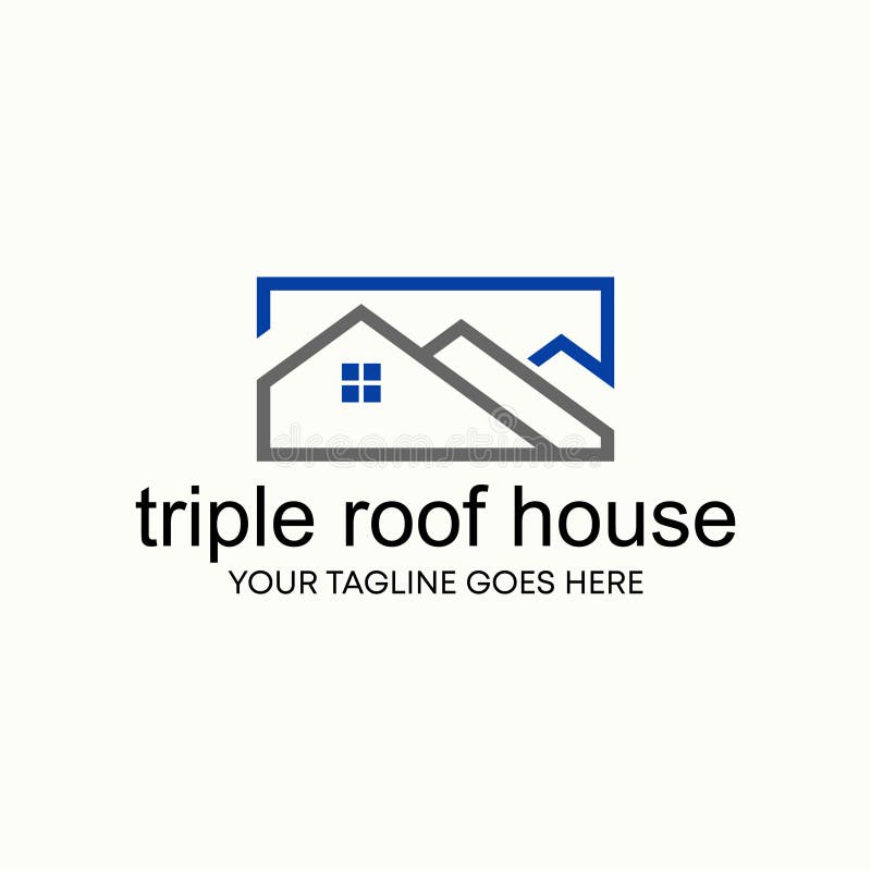 Simple and Unique Shape Line Three or Triple Roof House Homes Image ...