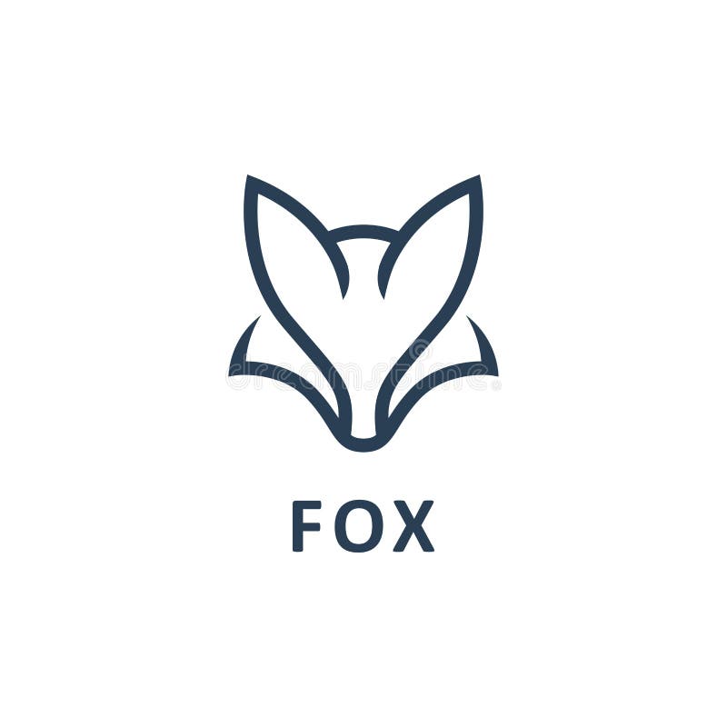 Fox Logo with Line Style. Fox Head Vector Illustration Stock Vector ...